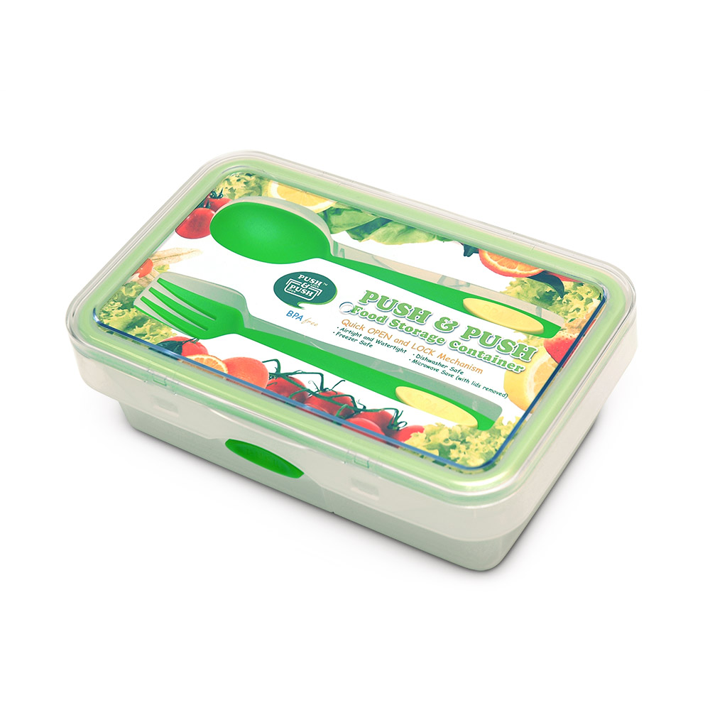 Rectangular shape lunch box (980ML)with fixed compartment – FMC
