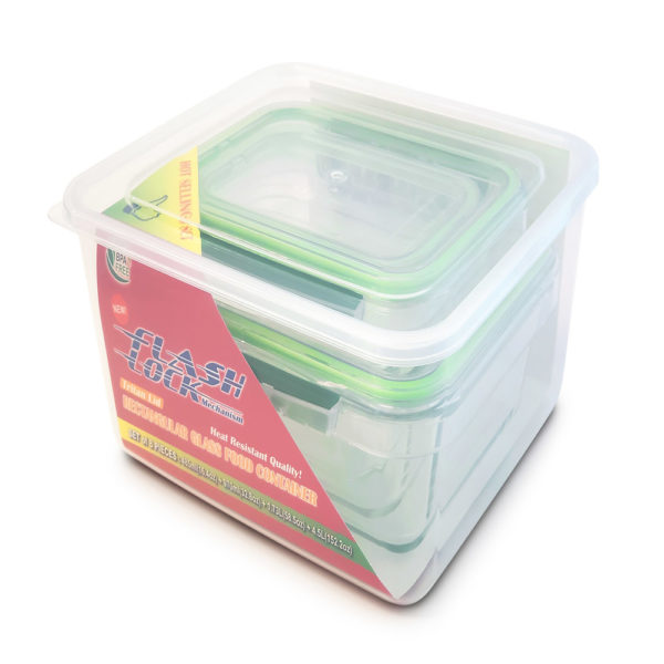 Square shape Glass food container (900ml) – FMC
