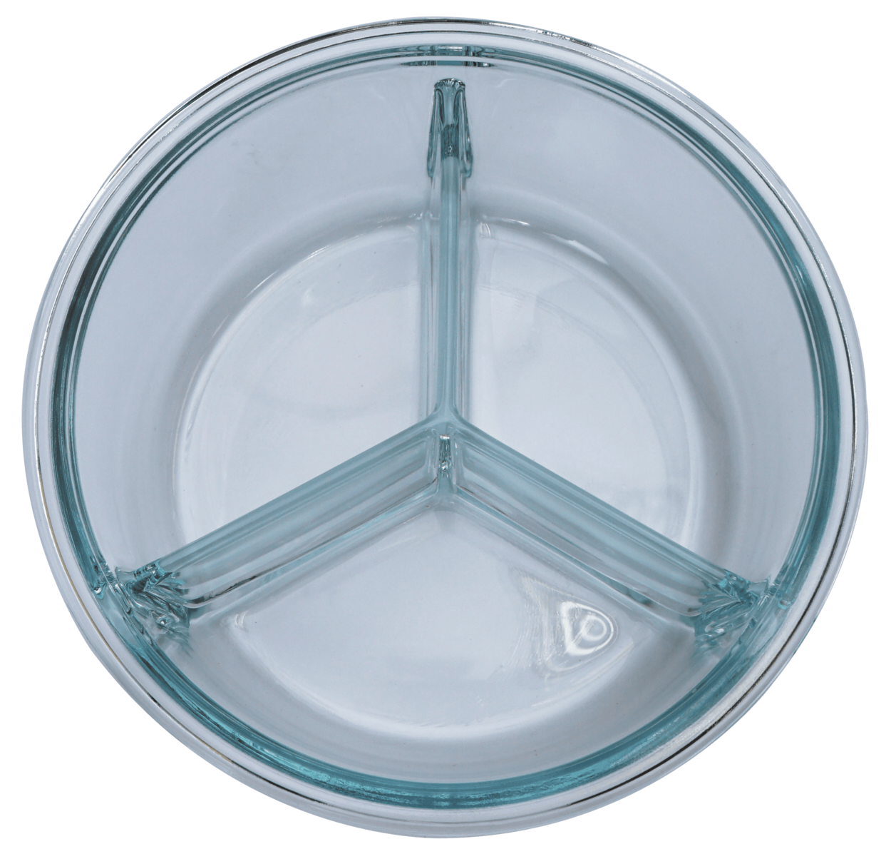 Round shape Glass Food Storage Container ( 3 compartment ) (950ml) – FMC
